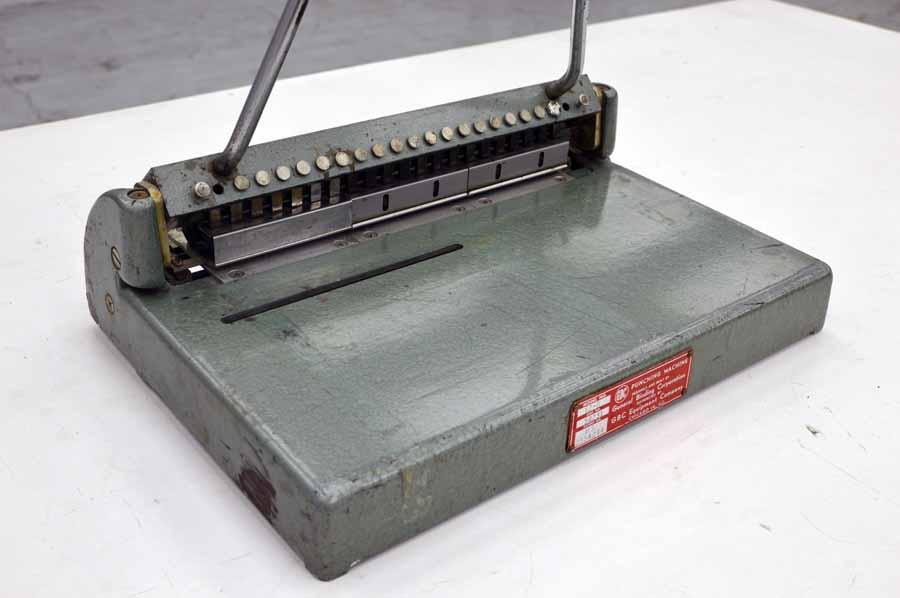 Lot #145: GBC 12-D Punching Machine - WireBids